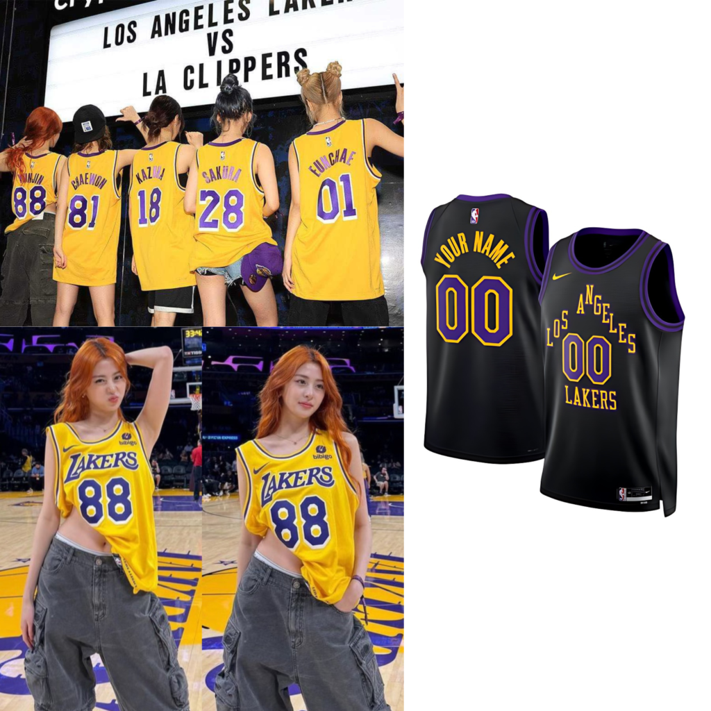 Le Sserafim Basketball Jersey // Black and Purple | IDOL LOOKBOOK