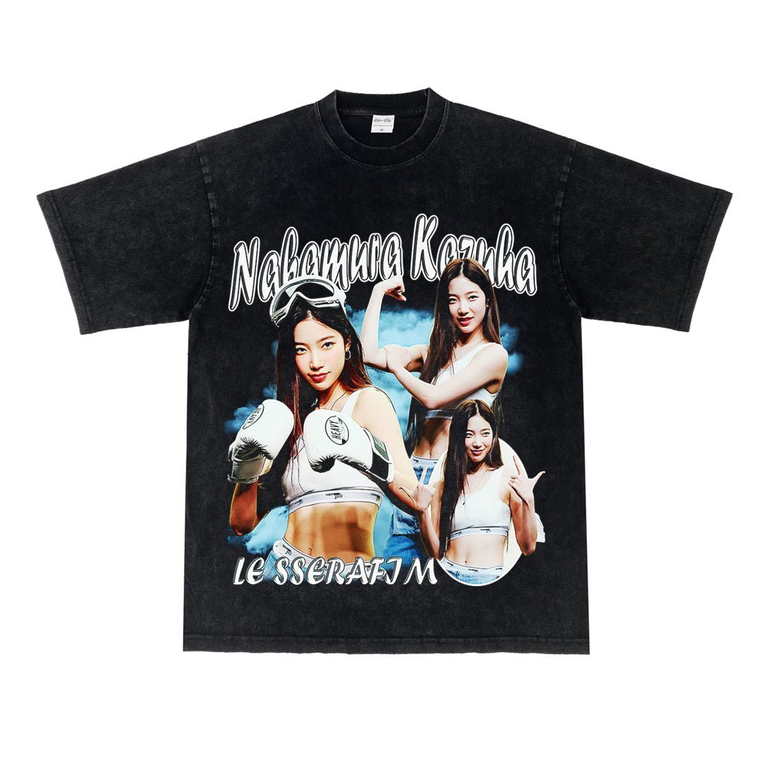 Le Sserafim Kazuha Graphic Tee | IDOL LOOKBOOK