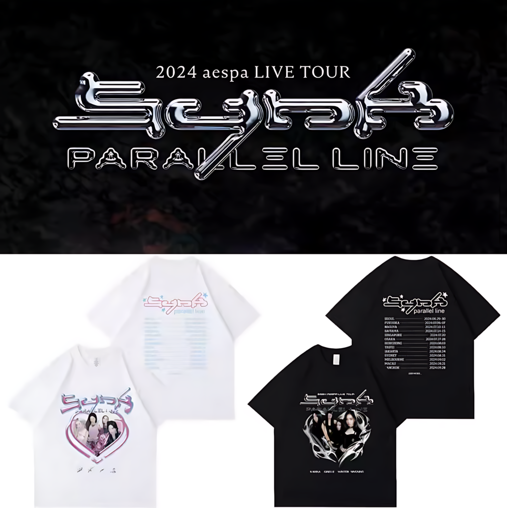 Aespa Synk Parallel Line Live Tour T-Shirt | IDOL LOOKBOOK